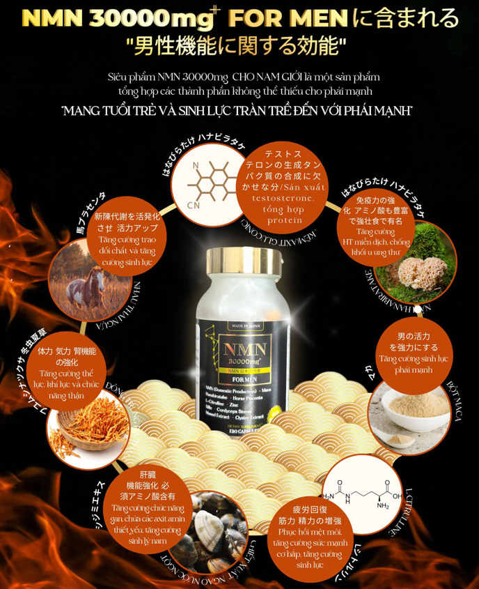 Viên uống NMN 30000 mg For Men của Plan To See, Japan( Ko phải của ...